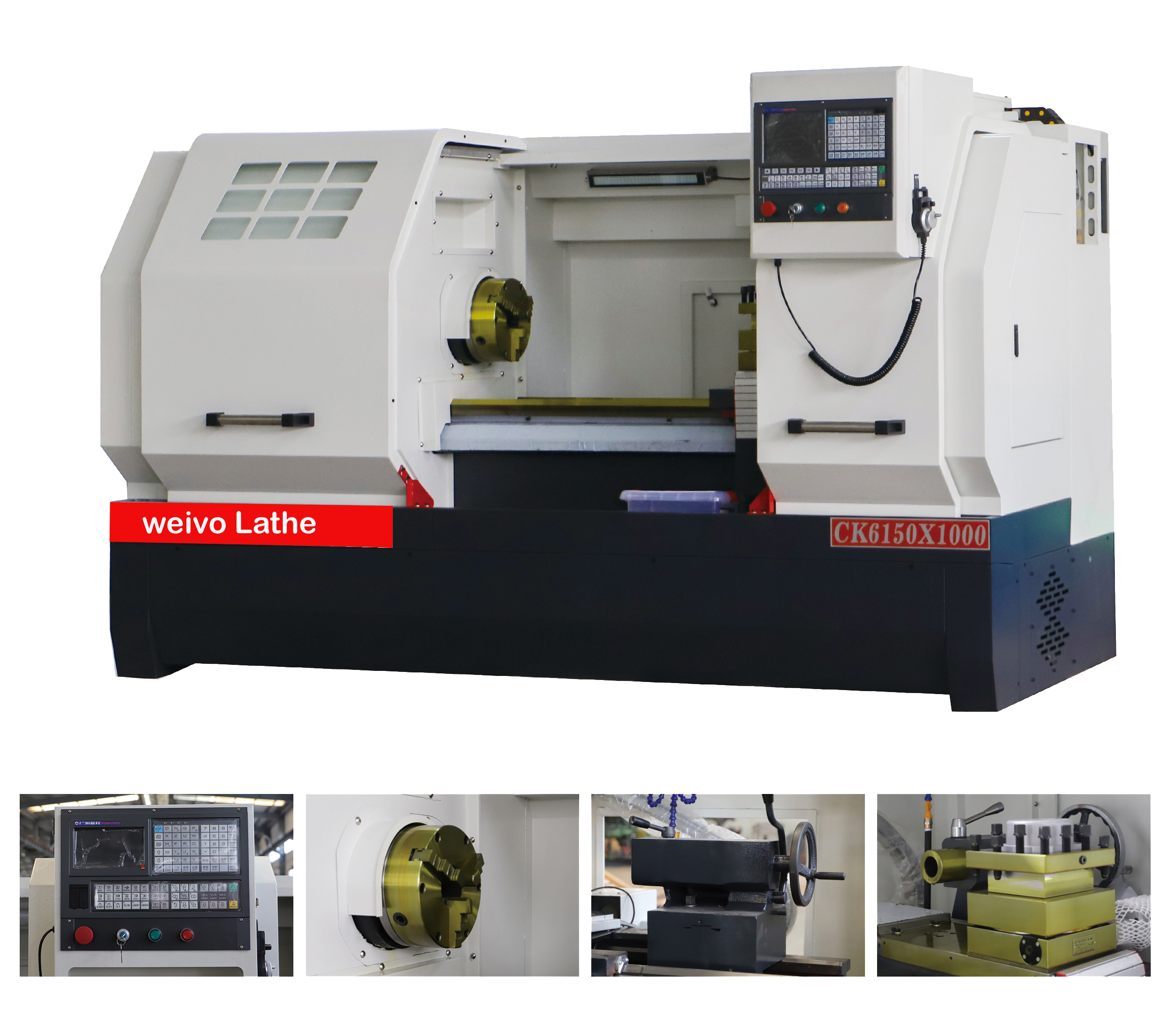Flat bed CNC lathe